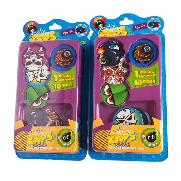 Retro Kaps | Toys | Pog Retro Kaps 2 Booster Packs Each Pack Includes ...